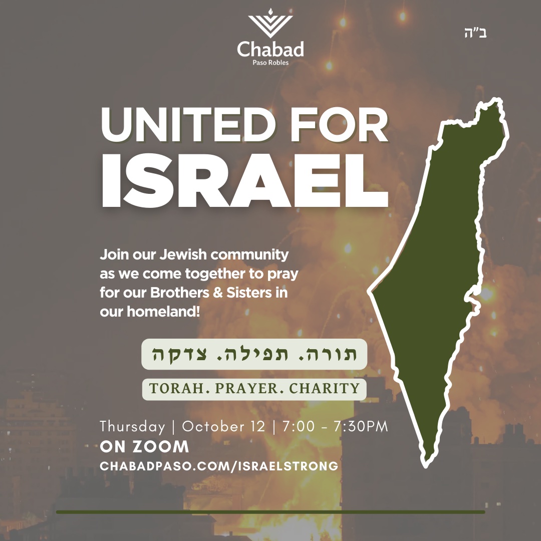 Chabad of Paso Robles hosts virtual unity and prayer rally • Paso ... Chabad of Paso Robles hosts virtual unity and prayer rally • Paso ...